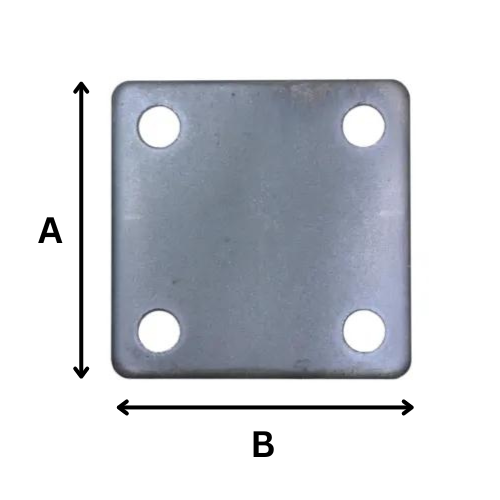 1/2" Thick Steel Base Plate for Anchor Bolts – All Metals Inc